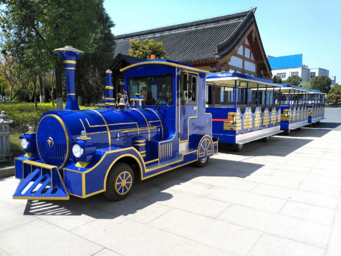 Mini tren sin rieles eléctrico de 62 Seater, tren de visita turístico ...